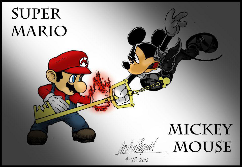 Mario vs Mickey Mouse by Areguil on DeviantArt