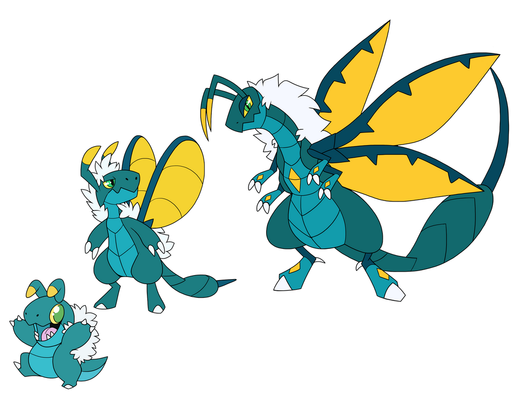 Dragon/Bug Fakemon Design by FeralGator on DeviantArt