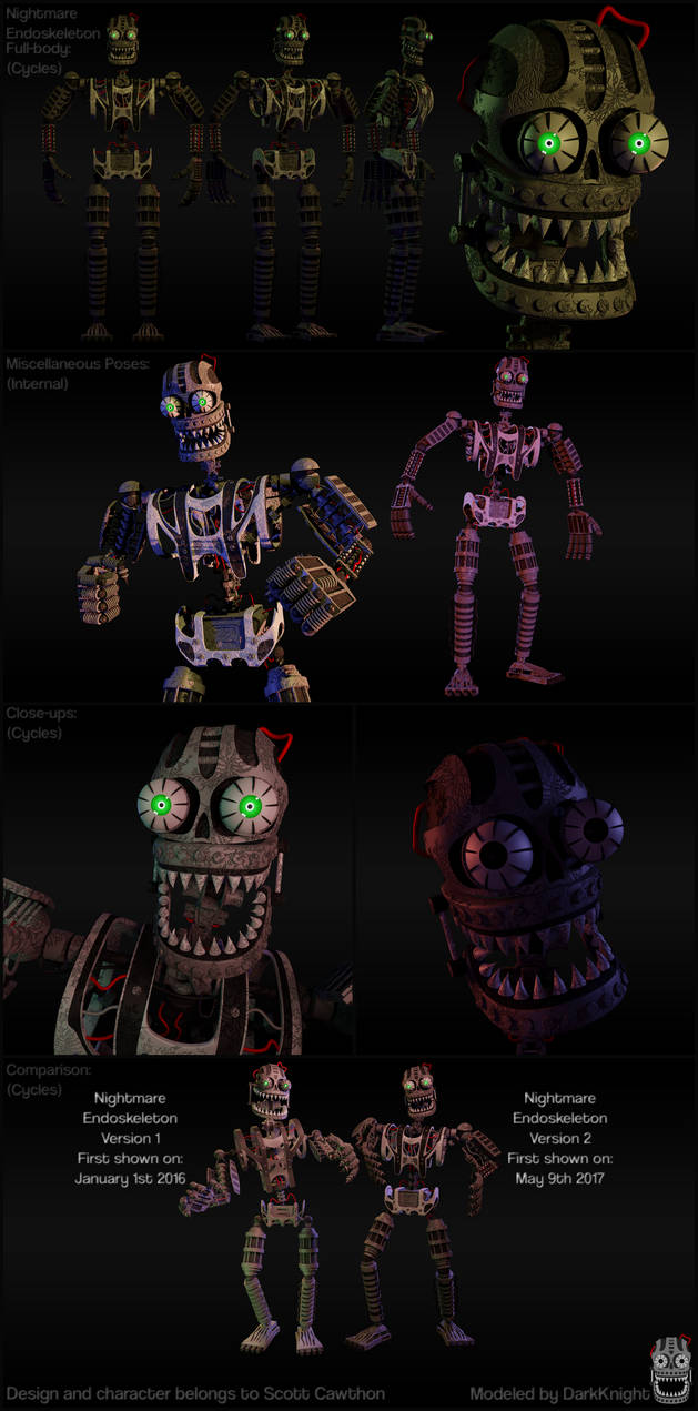 [FNaF] Nightmare Endoskeleton by DarkKnightPL on DeviantArt