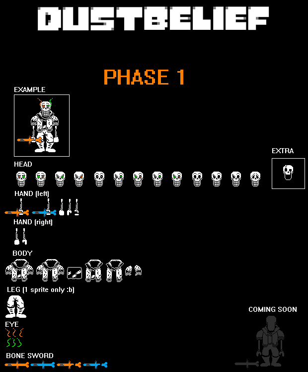 dustbelief PHASE 1 SPRITE SHEET by 01robloxGamer10 on DeviantArt