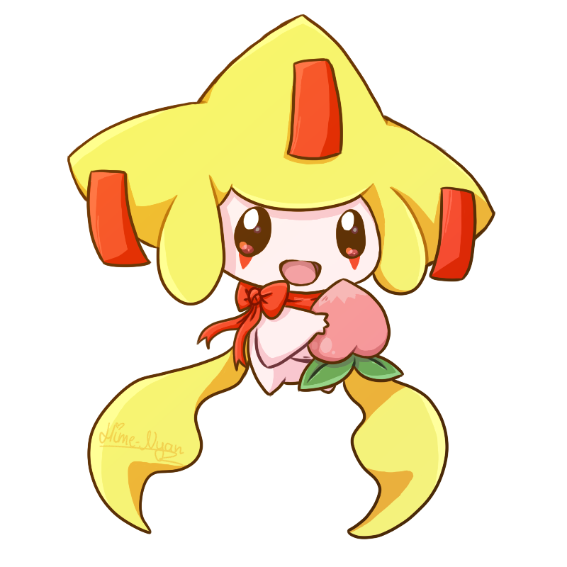 Shiny Jirachi with a Peacha Berry by Hime--Nyan on DeviantArt