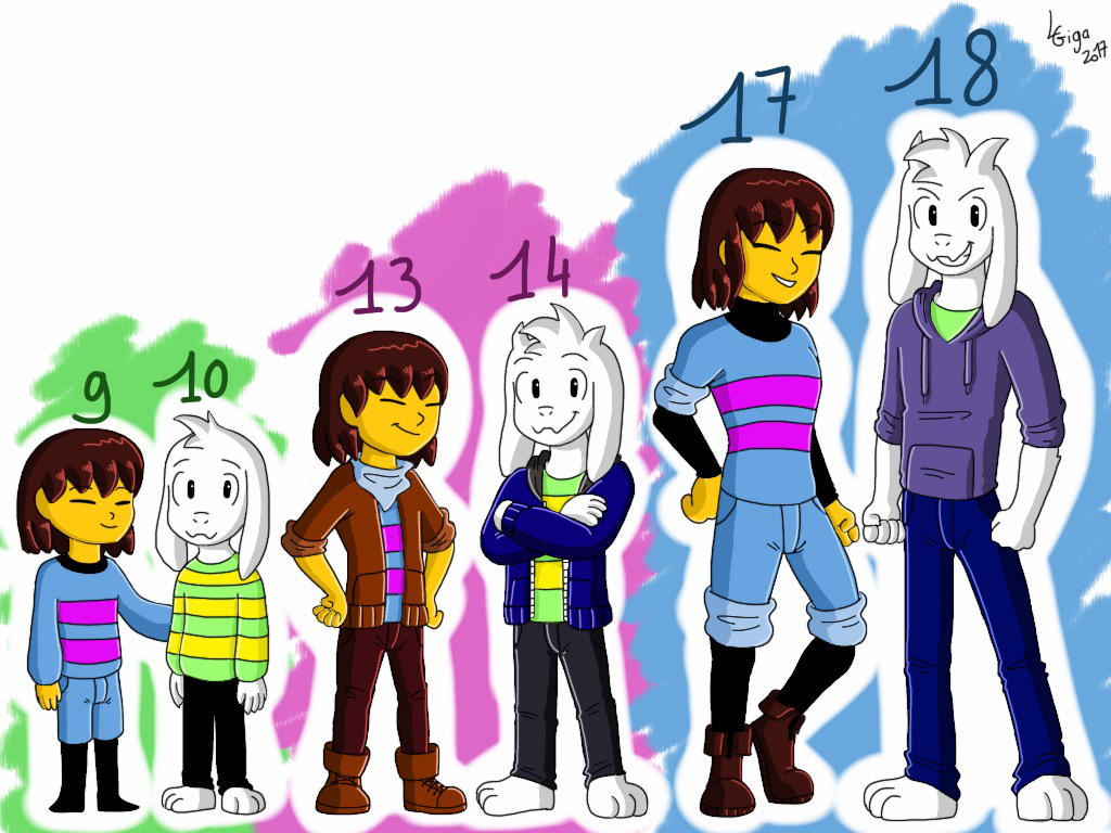 Beyondtale Asriel and Frisk age reference by Gigagoku30 on DeviantArt