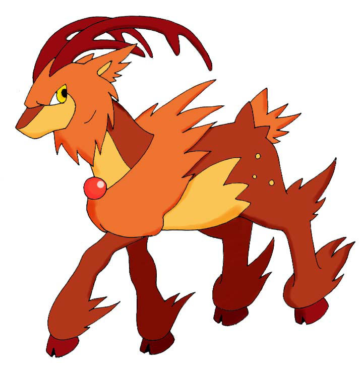 Pokemon-Fake- Fire deer by JoshuaDunlop on DeviantArt