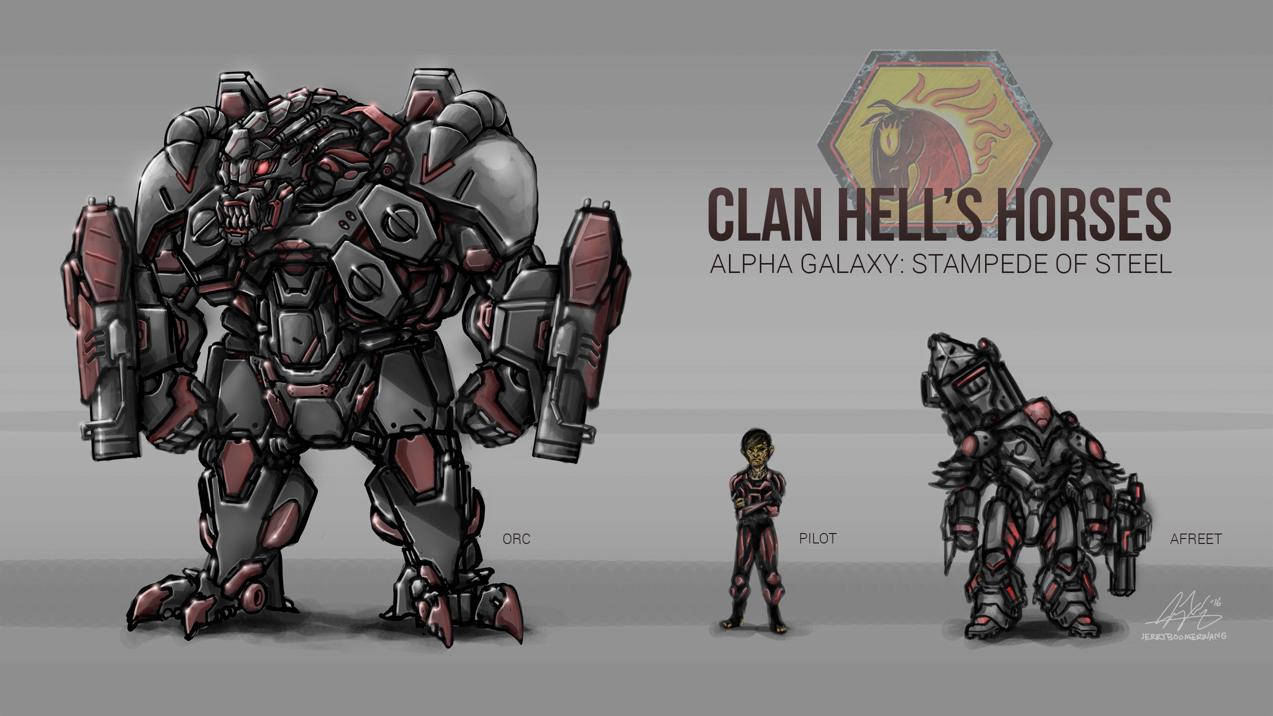 Orc ProtoMech and Afreet Battle Armor by jerryboomerwang on DeviantArt