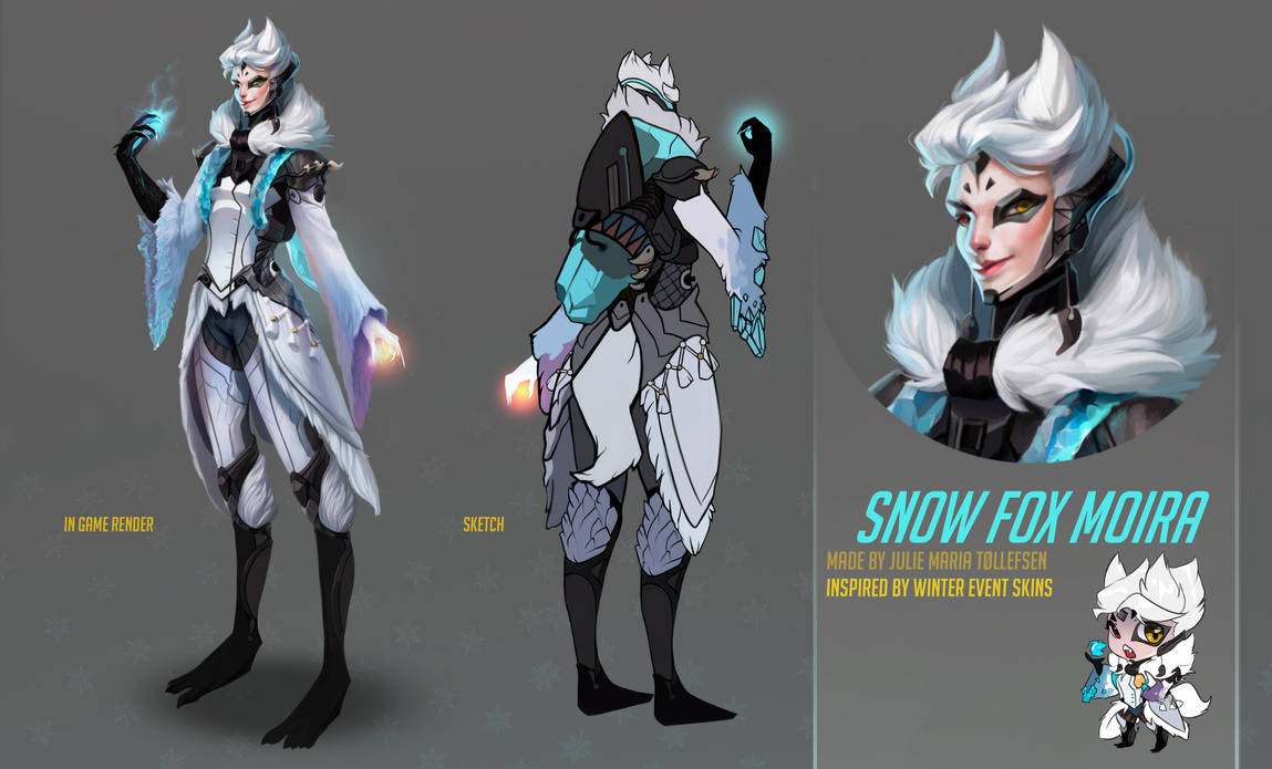 Overwatch Fan Skin Moira Snow Fox By Lulemt On Deviantart