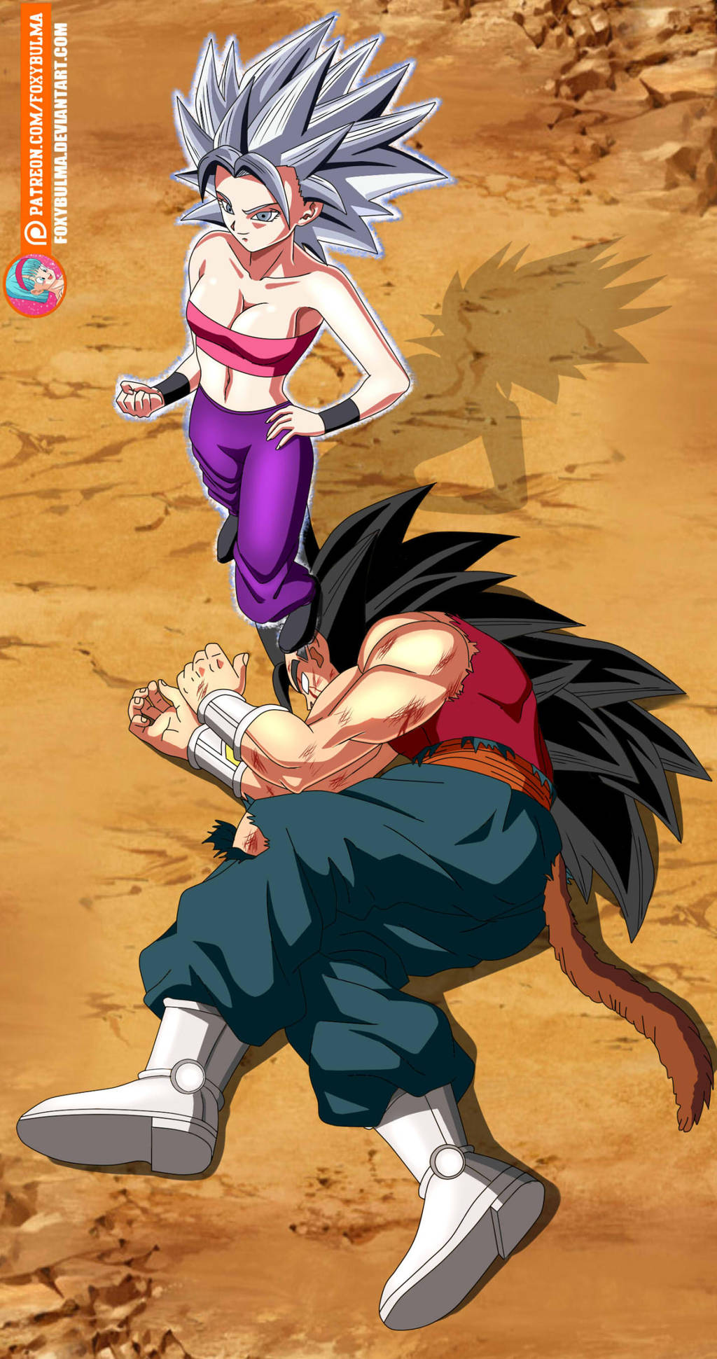 Commission Ui Caulifla Beats Kanba By Foxybulma On Deviantart