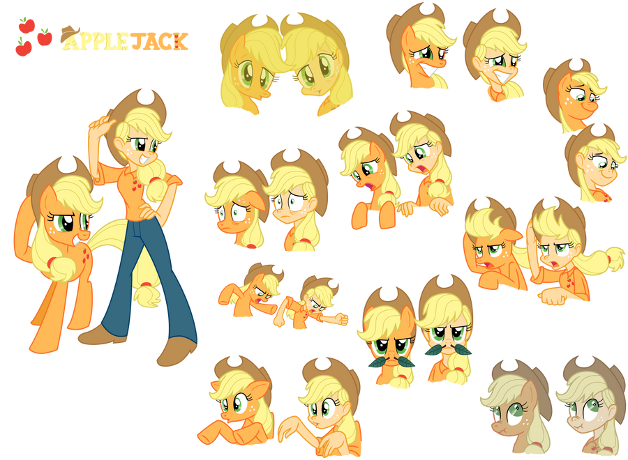 Applejack - Pony/ Human by Trinityinyang on DeviantArt