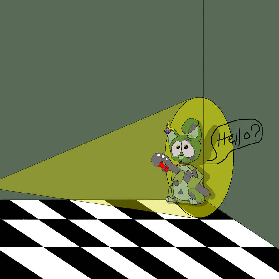 Cute And Sad Springtrap In The Dark by Nightfury71 on DeviantArt