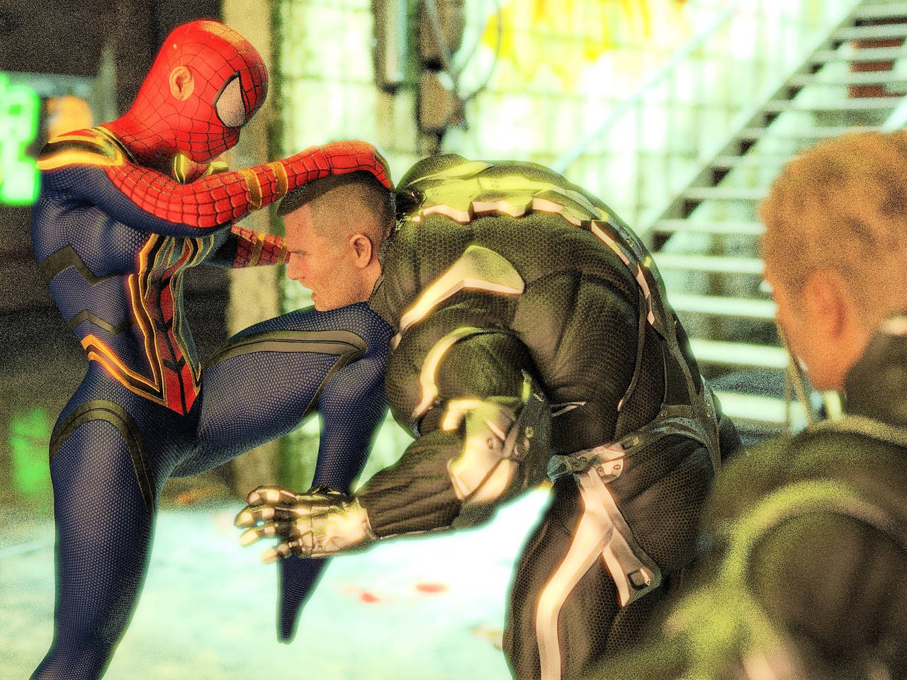 Iron Spider Girl vs Two Mercenaries 19 by DahriAlGhul on DeviantArt