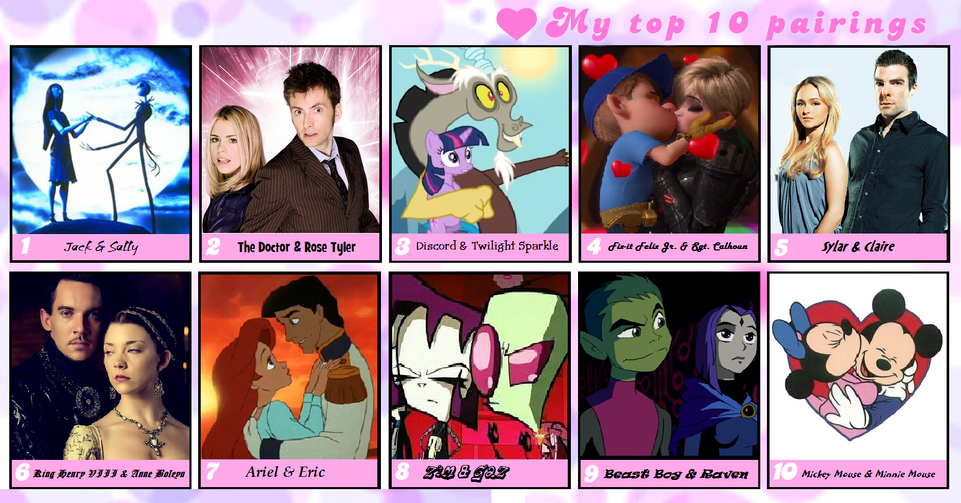 My top 10 couples! by Mysticalblackangel on DeviantArt