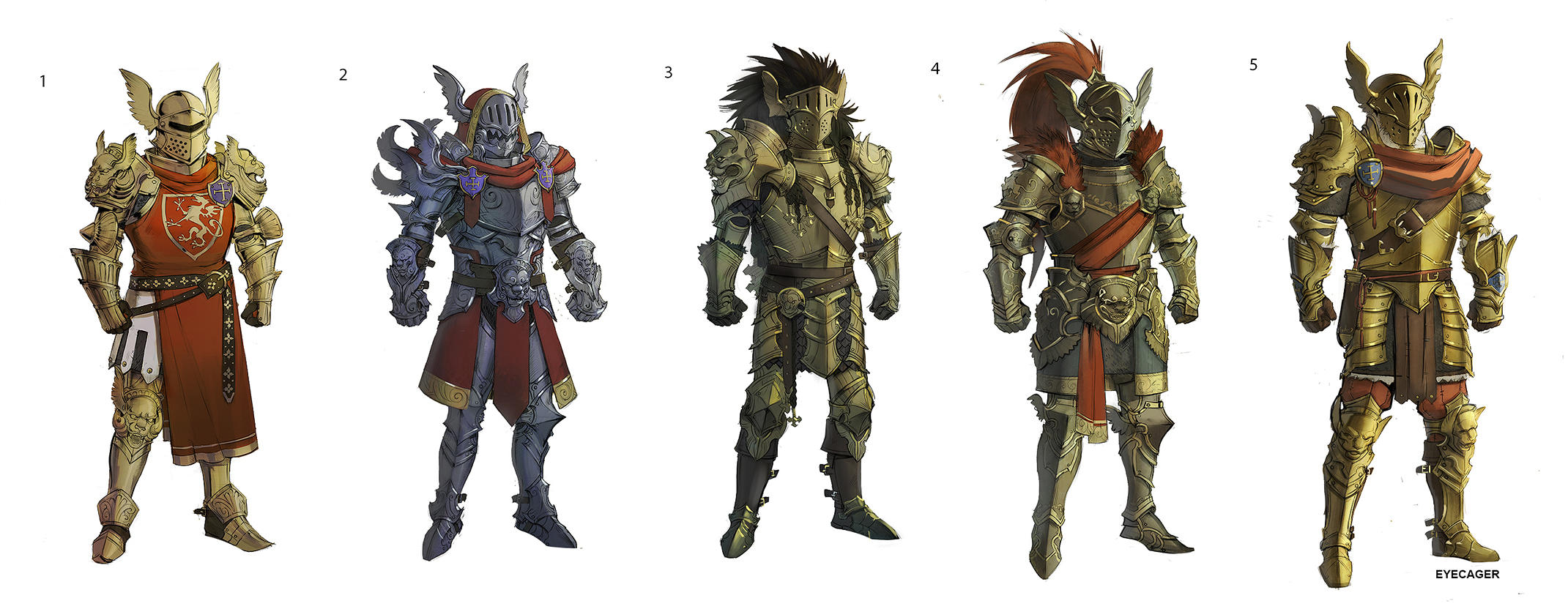 Plate Armor Roughs by Eyecager on DeviantArt