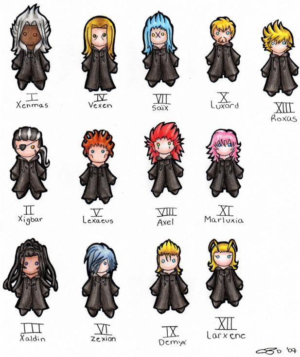Organization XIII members by Blazing-Wings on DeviantArt