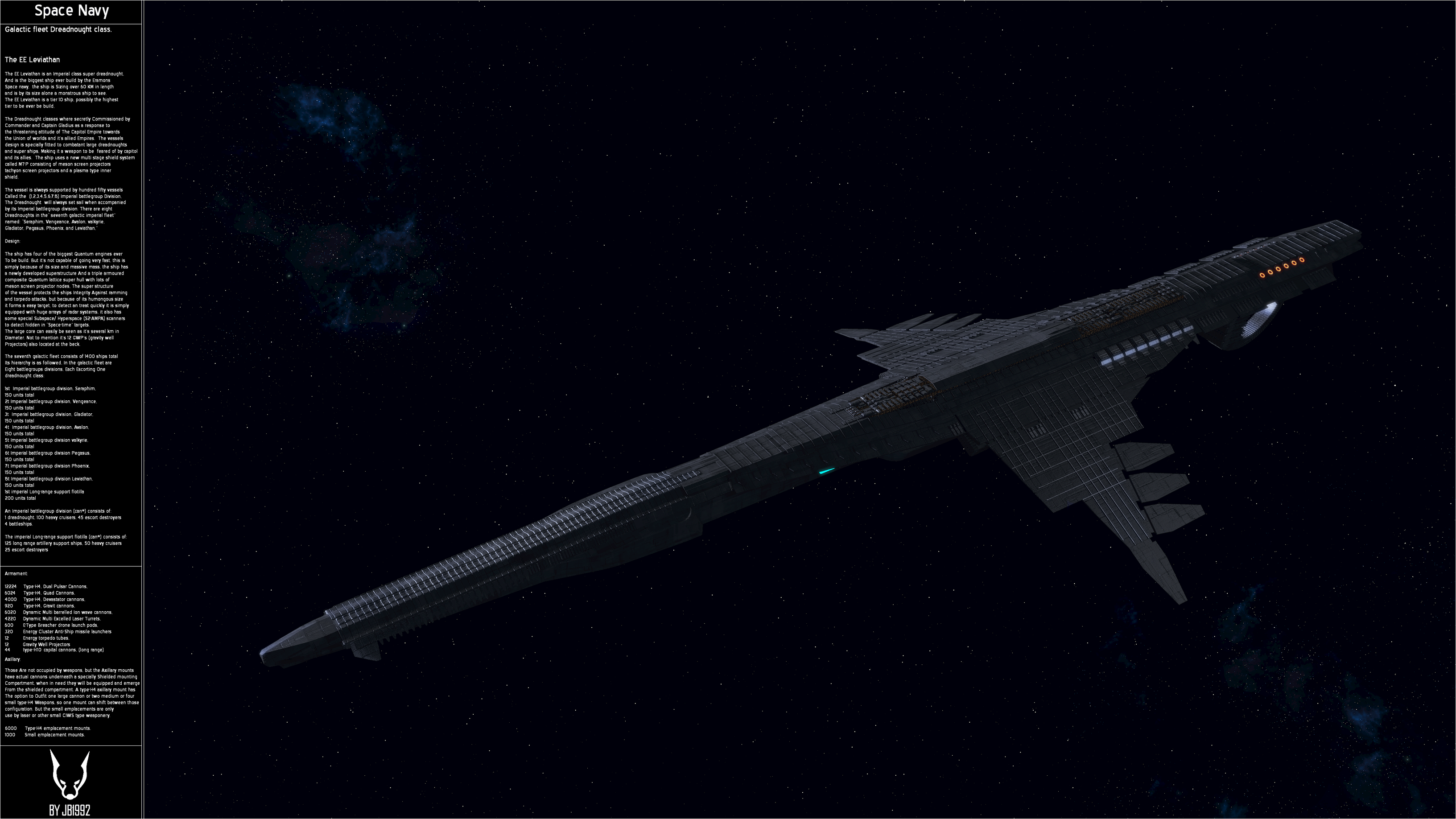 The Leviathan, Heavy imperial dreadnought class by JB1992 on DeviantArt