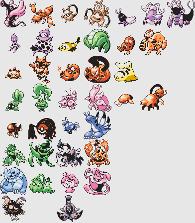 gen I-style fakemon sprites by DrTapeworm on DeviantArt