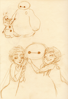 Elsa and Baymax by Yamino on DeviantArt