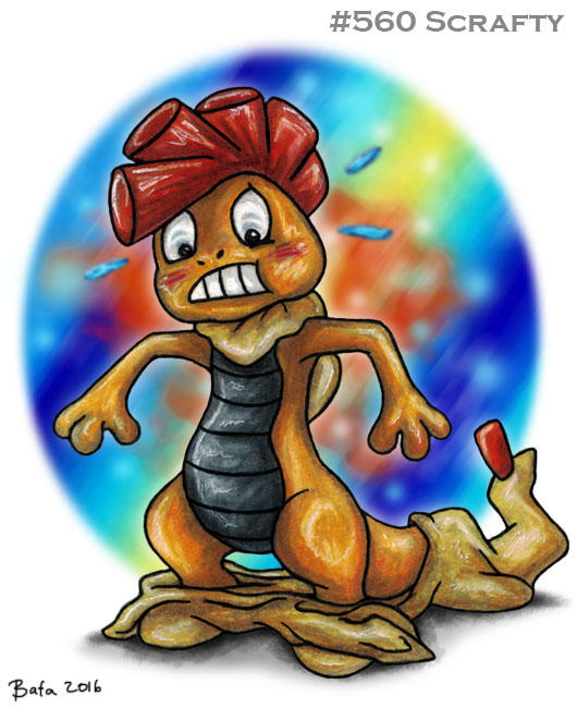 #560 Scrafty by Bafa on DeviantArt