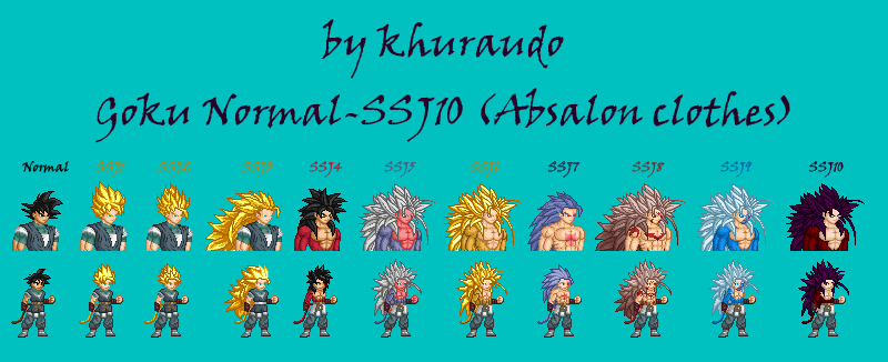 Goku Normal-ssj10 (DBZ Absalon clothes) by khuraudo on DeviantArt
