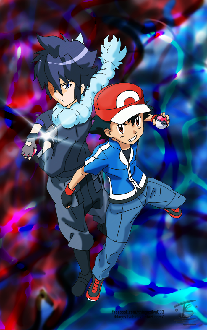 Satoshi and Alan (Ash - Alain) Pokemon XYZ Fanart by ThiagoSilvah on ...