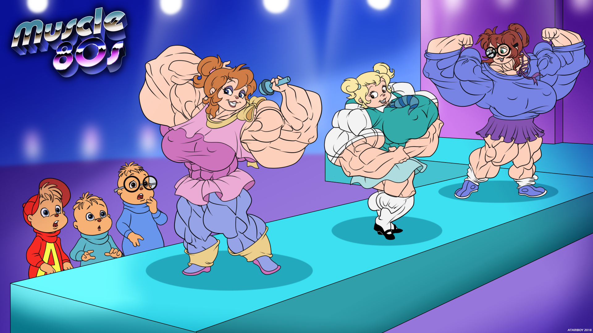 Muscle 80s - The Chipettes. by Atariboy2600 on DeviantArt