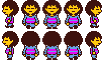 OW Canon Sized Frisk Spritesheet by Goncho03 on DeviantArt