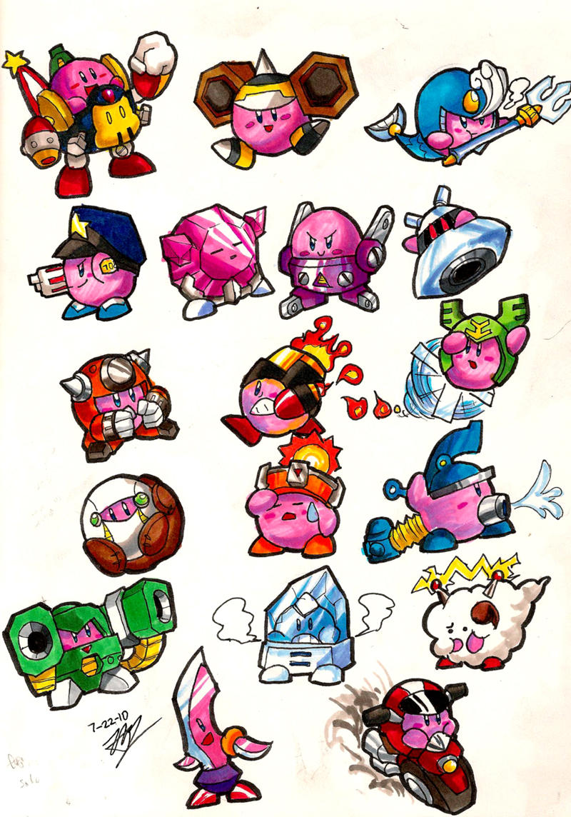 Mega Kirbies- Classic 9 and 10 by Hakuramen on DeviantArt
