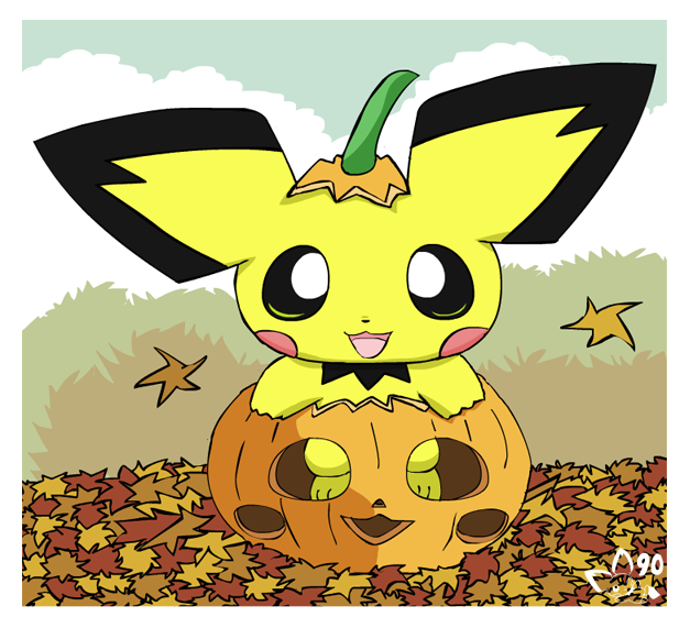 Halloween Pichu by pichu90 on DeviantArt