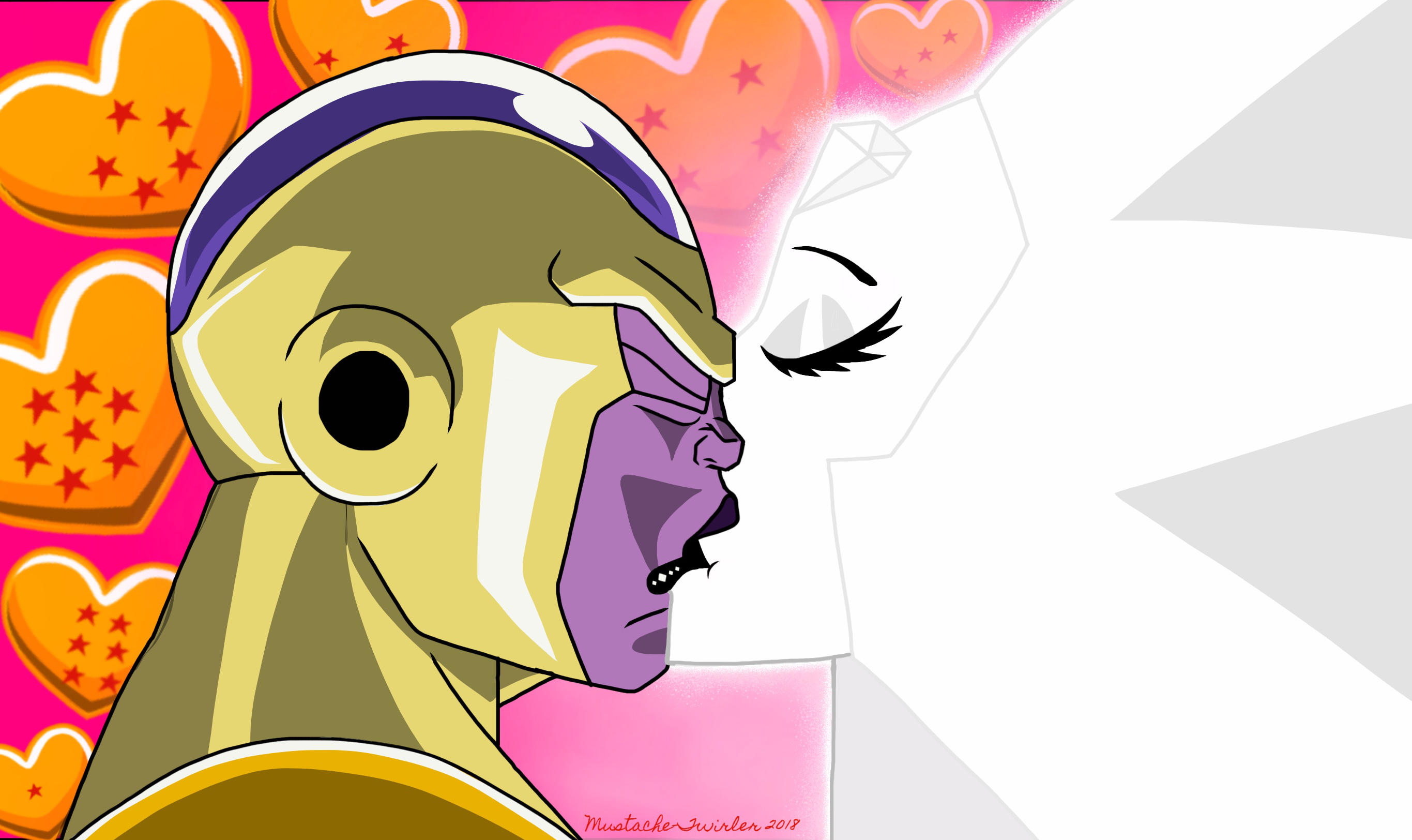 Golden Frieza X White Diamond by Mustache-Twirler on DeviantArt