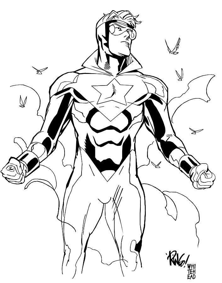 Booster Gold (inks) by chungusamongus on DeviantArt