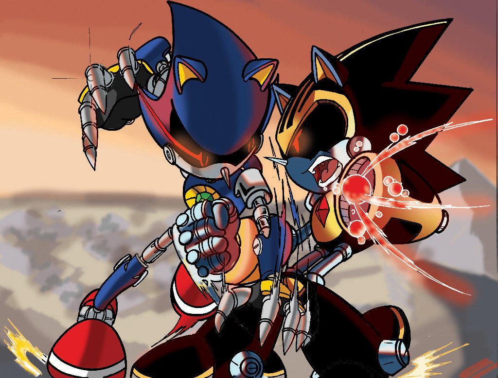 Metal Sonic Vs Shard (Coloured Version) by leonarstist06 on DeviantArt