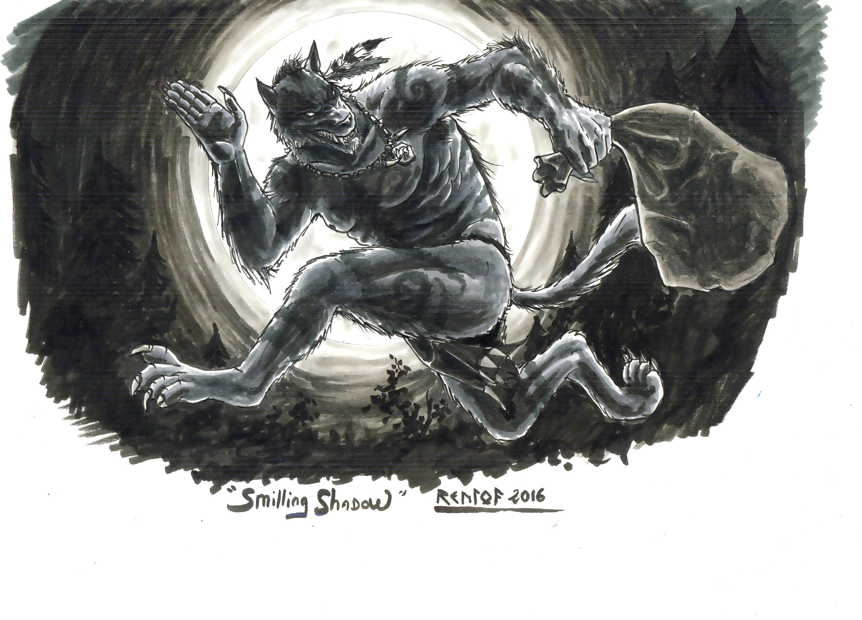 [WtA Art] Smiling Shadow (Uktena) by Renlof : r/WhiteWolfRPG