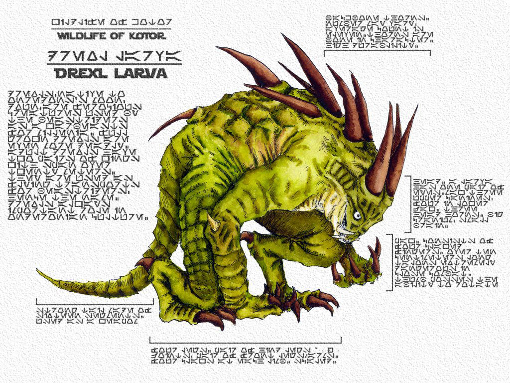 Wildlife of KotOR: Drexl larva by vinree on DeviantArt