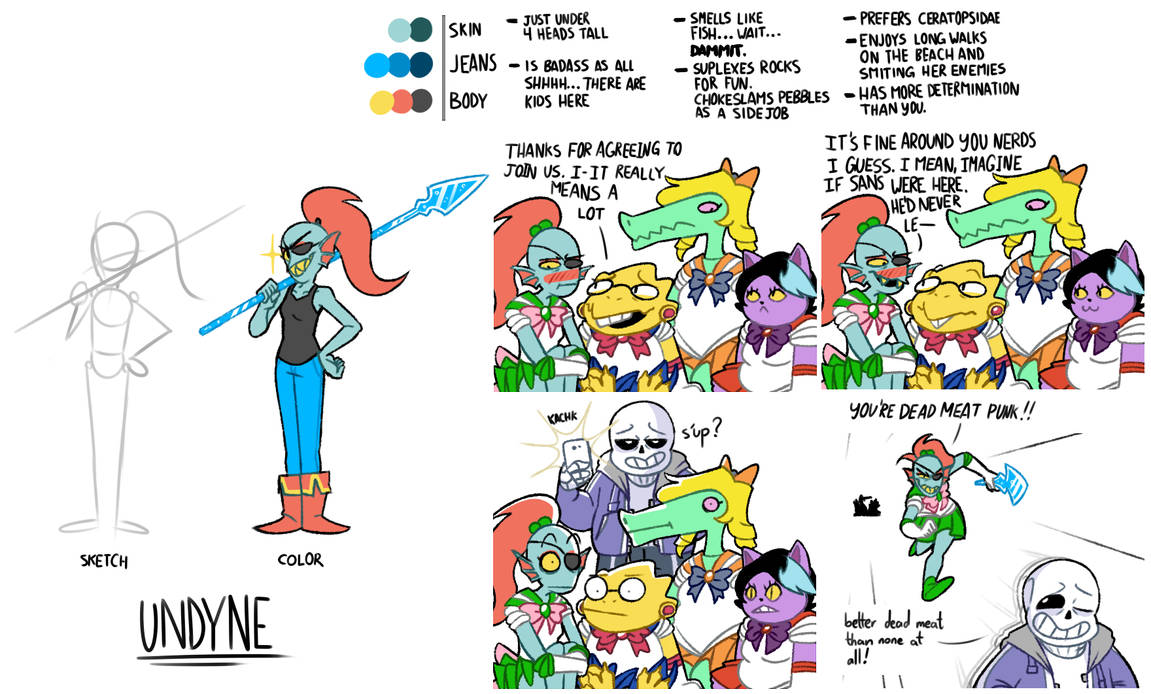 Undyne Reference Sheet by The-PaperNES-Guy on DeviantArt