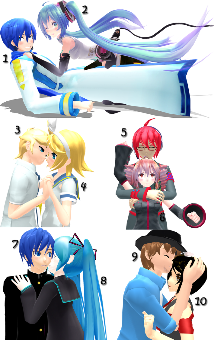 Mmd Random Pose Pack 4 Couples Poses Dl By Totodiledash On Deviantart