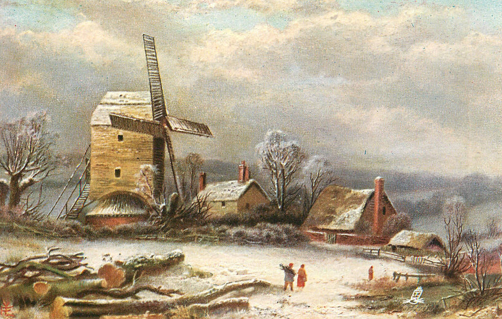 Vintage Christmas - Festive Windmill by Yesterdays-Paper on DeviantArt
