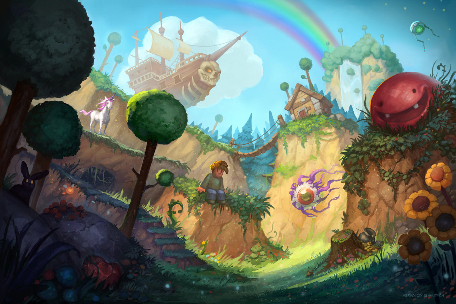 Terraria World By Vsewolod On DeviantArt terraria-world-by-vsewolod-on-deviantart