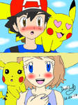 Amourshipping and pikashipping in Alola by DeafJudy on DeviantArt