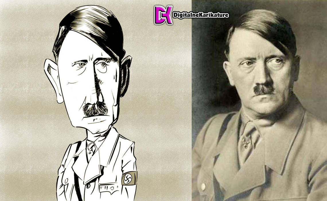 Adolf Hitler Caricature sepia by VampirGoth on DeviantArt