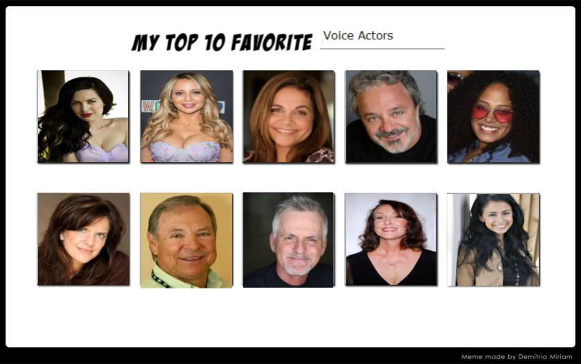 My Top 10 Favorite Voice Actors by magmon47 on DeviantArt