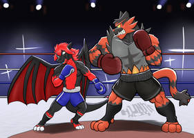 Boxing Incineroar vs Mega Charizard by Jose-Ramiro on DeviantArt