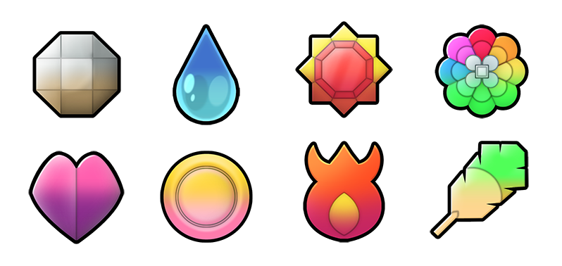 Recreation: Let's Go Pikachu/Eevee Kanto badges by Mucrush on DeviantArt