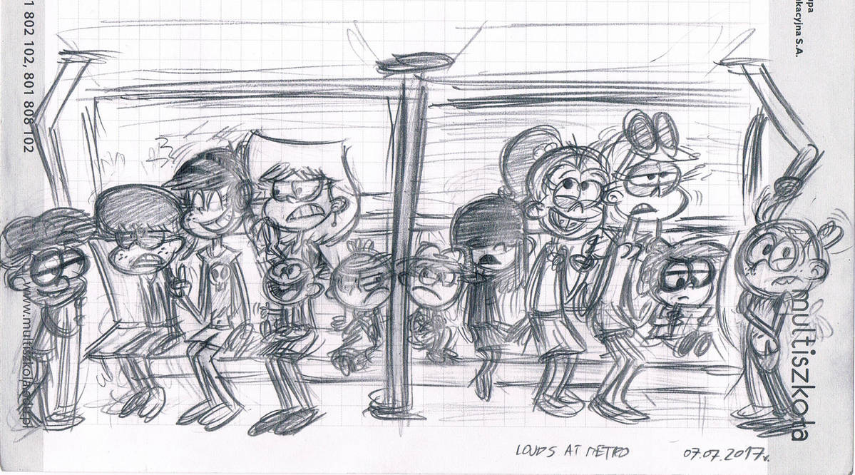 Loud House - taking a subway train by ruffytoon on DeviantArt