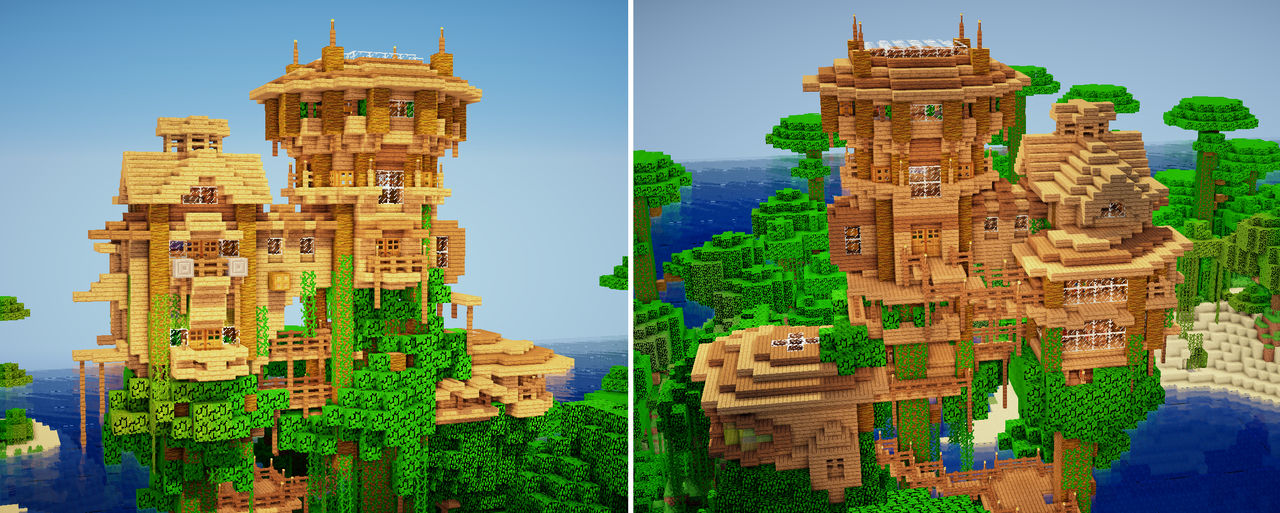 Minecraft Jungle Treehouse By Trinapple On DeviantArt minecraft-jungle-treehouse-by-trinapple-on-deviantart
