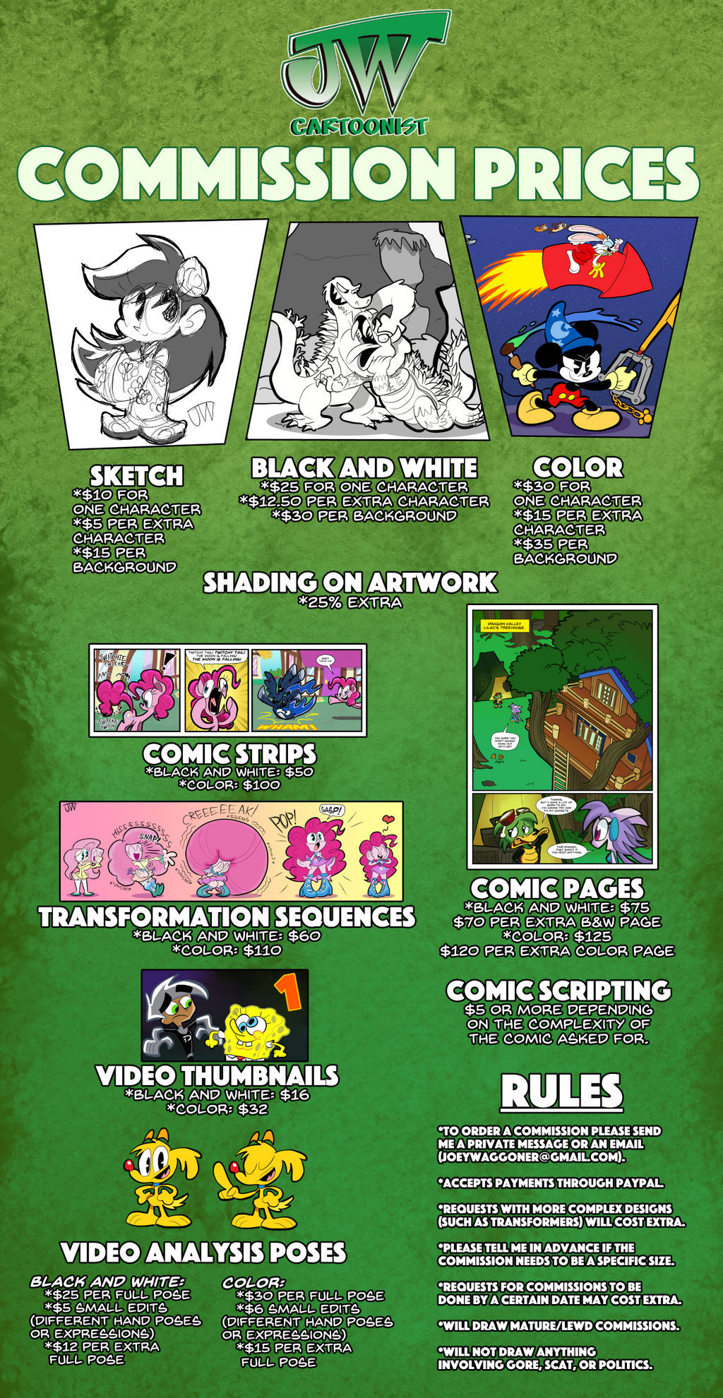 Commission Price Announcement Comic by JoeyWaggoner on DeviantArt