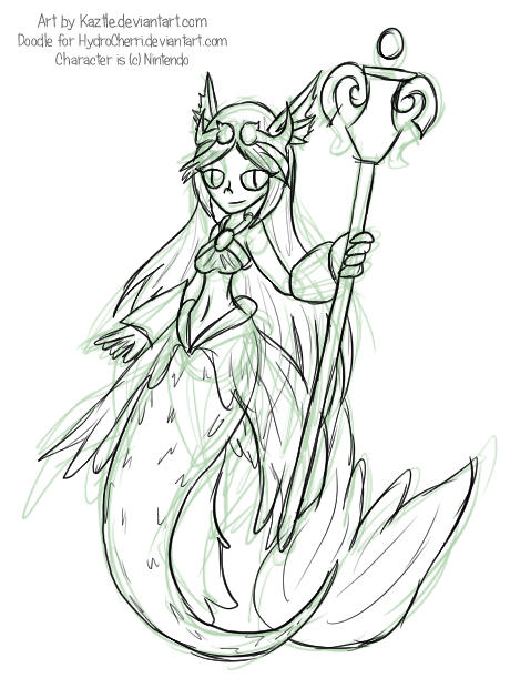 201501JAN04D Mermaid Palutena by Kaztle on DeviantArt