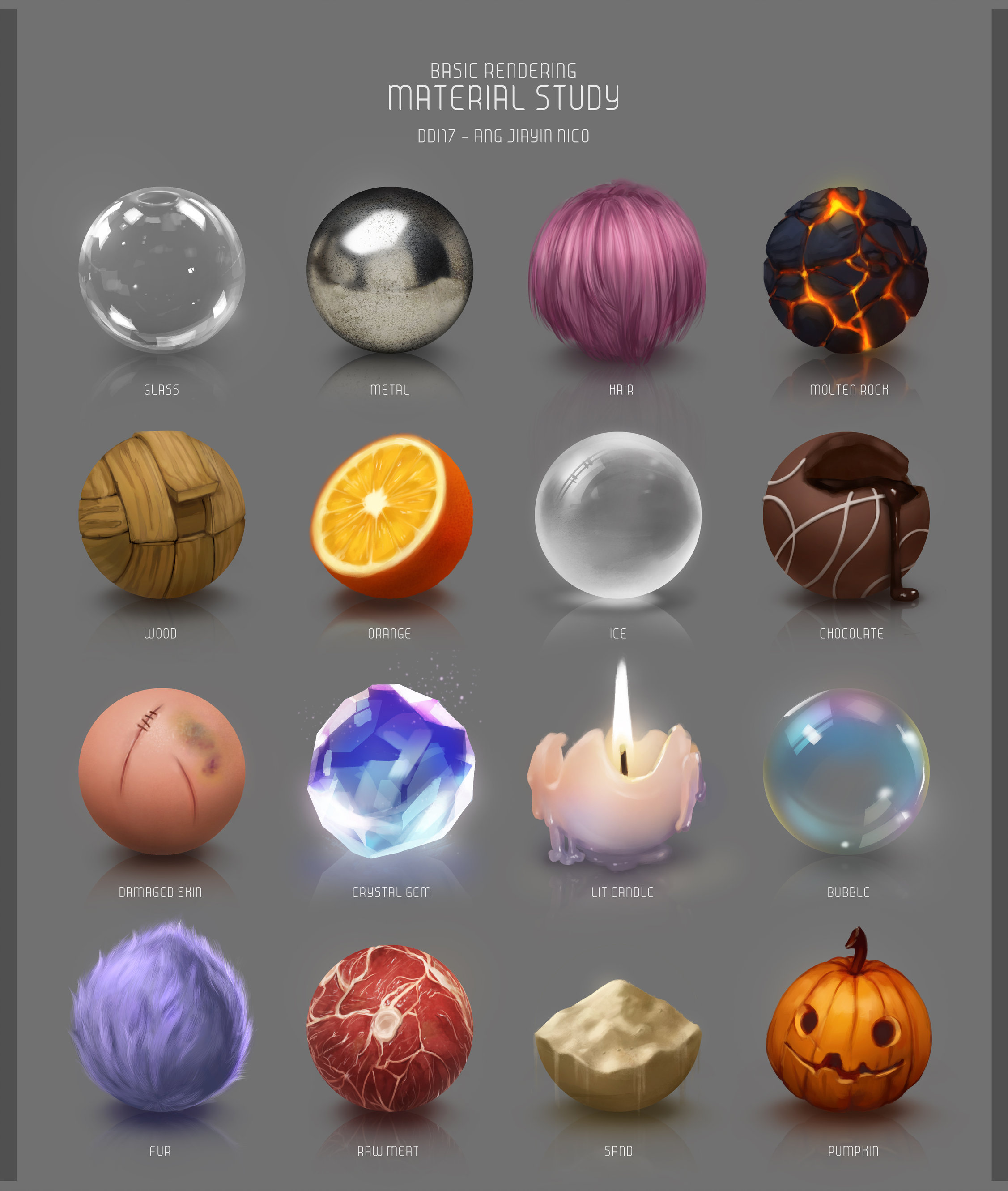 16 Materials Study by Auxuris on DeviantArt