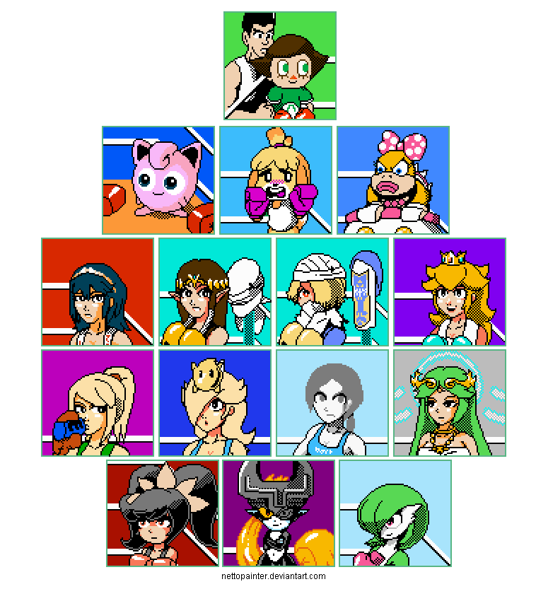 Super Smash Girls Punch Out by Netto-Painter on DeviantArt