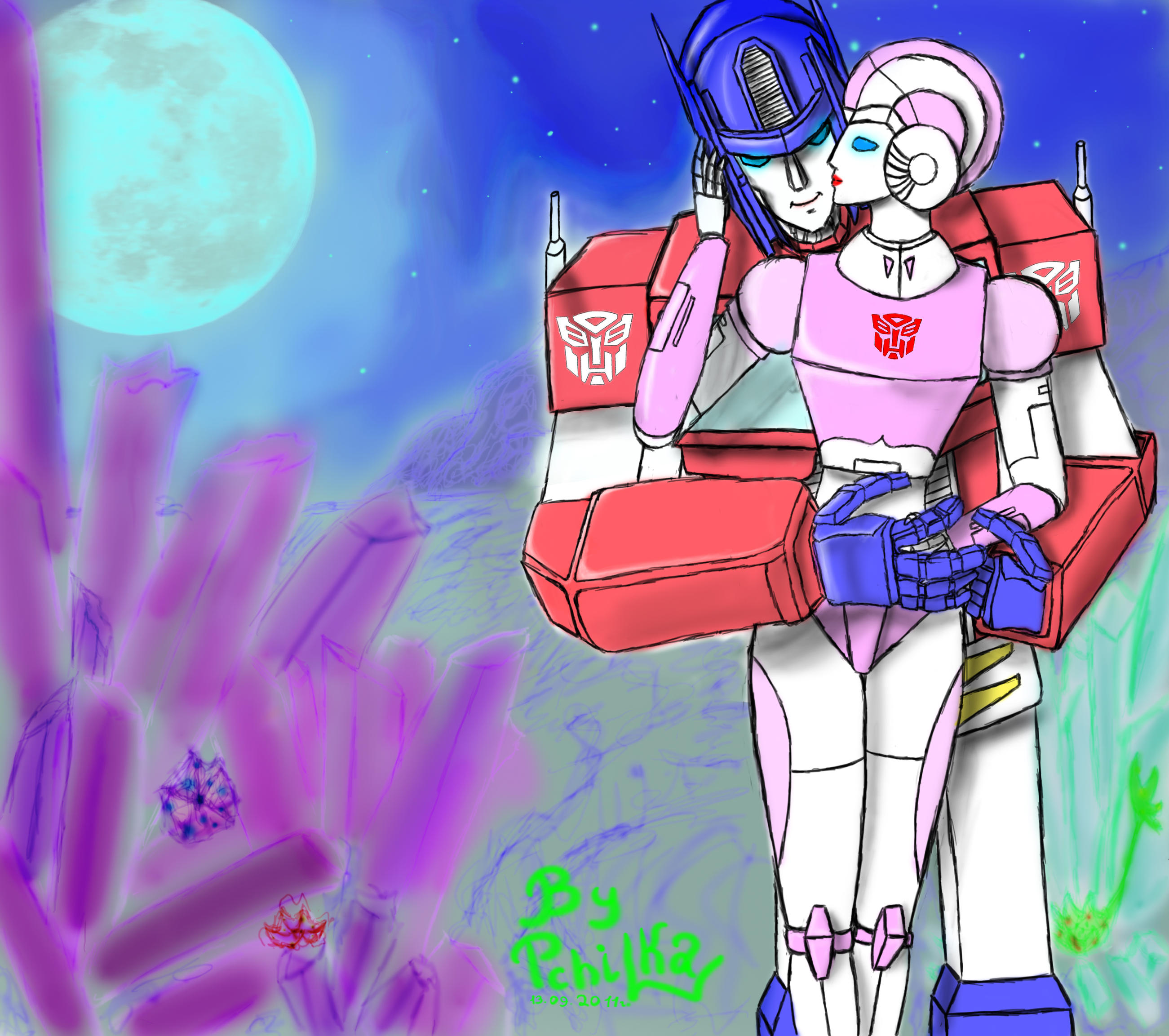 romantic_evening_OP_x_Arcee by PchilkaBlankPrime on DeviantArt