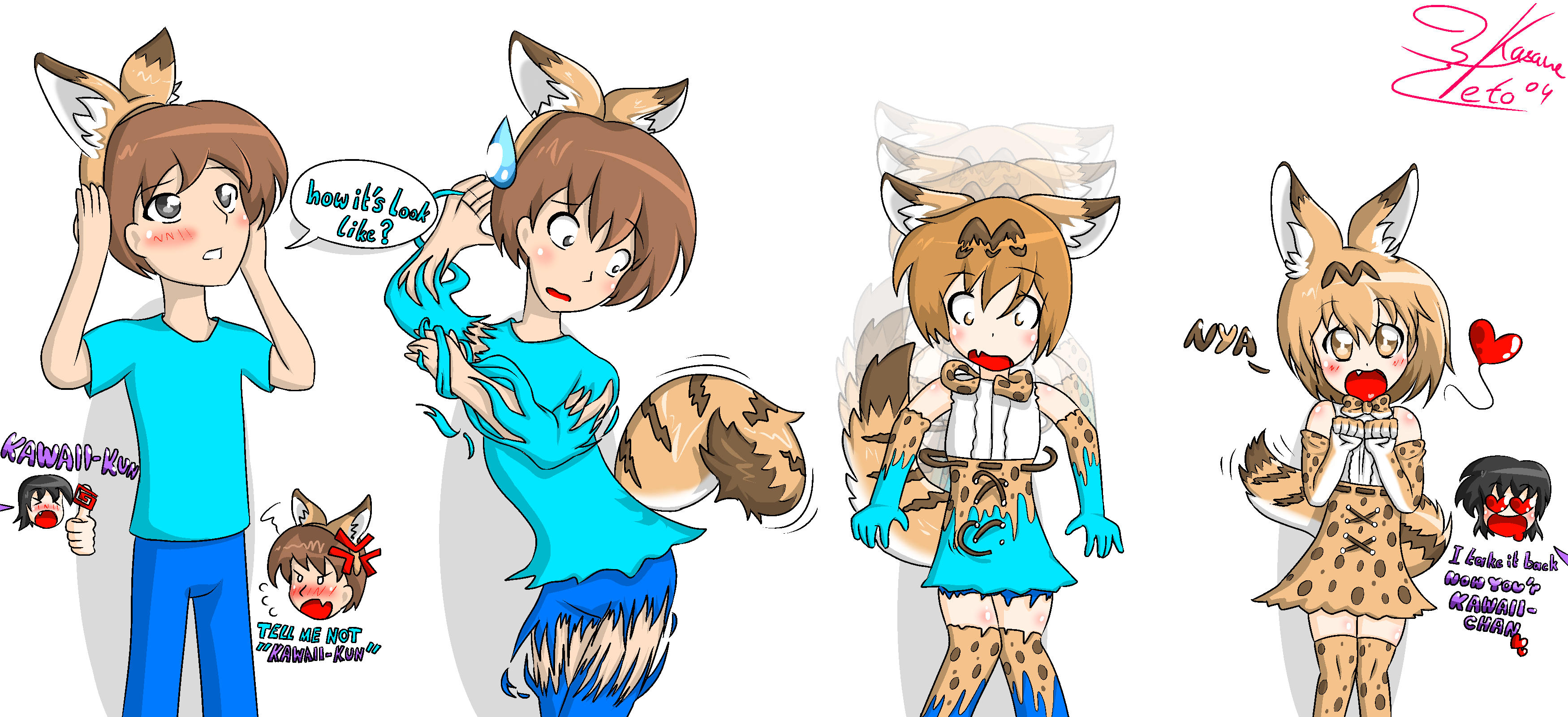 Boy into Serval by tetokasane-04 on DeviantArt