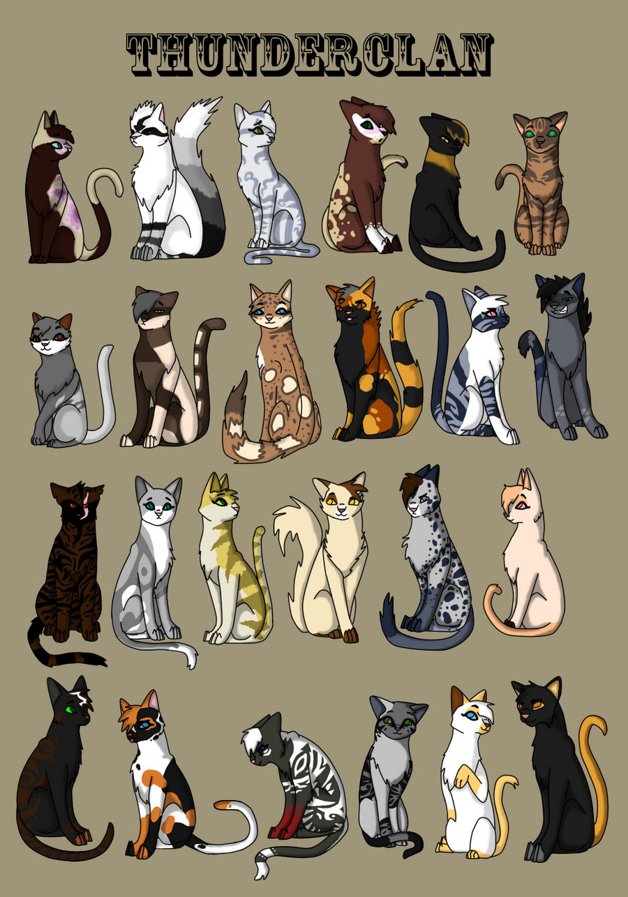 ThunderClan's Members by RiverPanther on DeviantArt