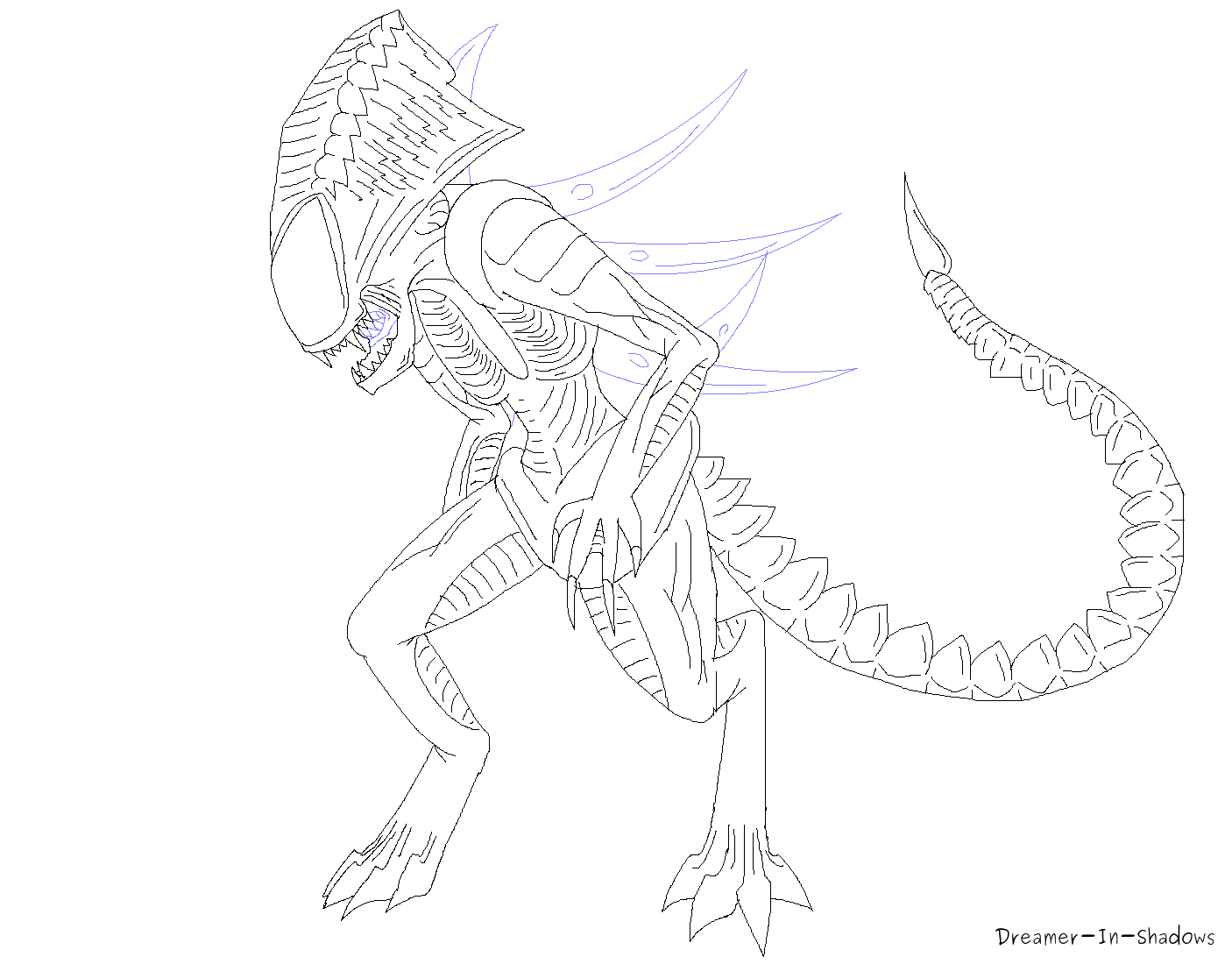 Xenomorph Praetorian base by Dreamer-In-Shadows on DeviantArt